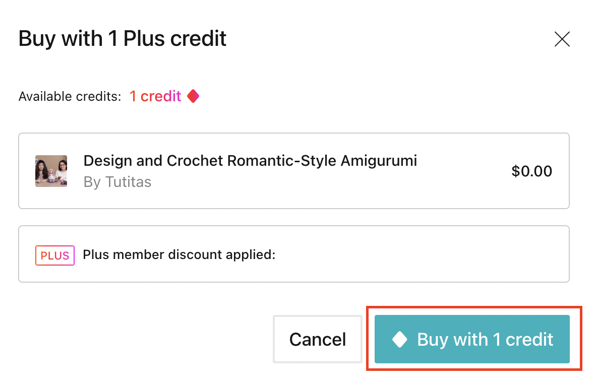 How do I use my Plus credits? – Domestika